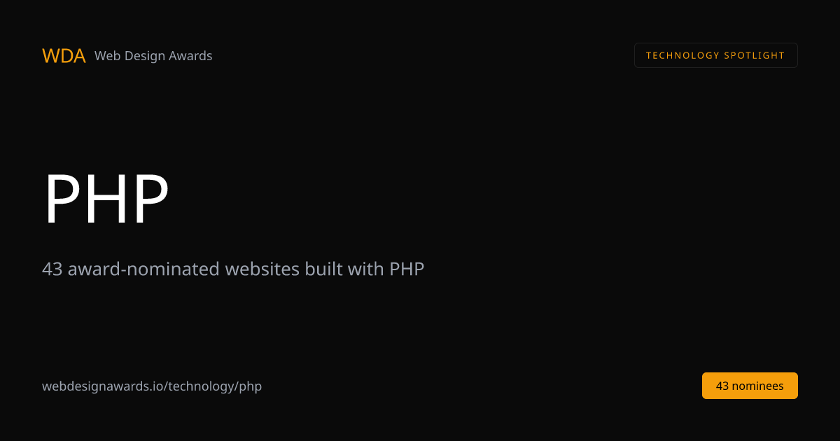Award-Winning PHP Websites (2026) — 43 Nominees | Web Design Awards ...